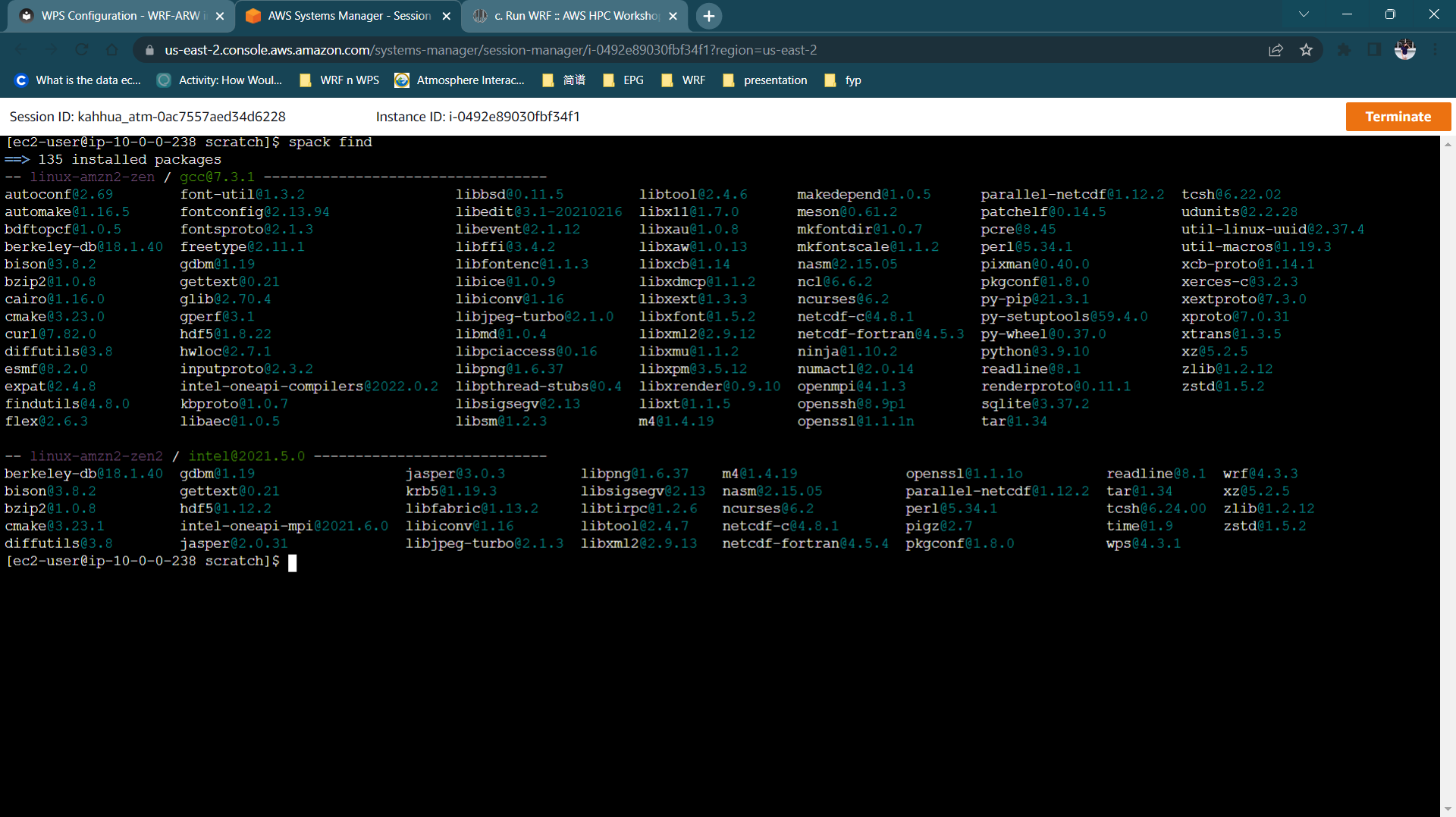 Wps Configuration Wrf Arw Installation On Aws Using Spack